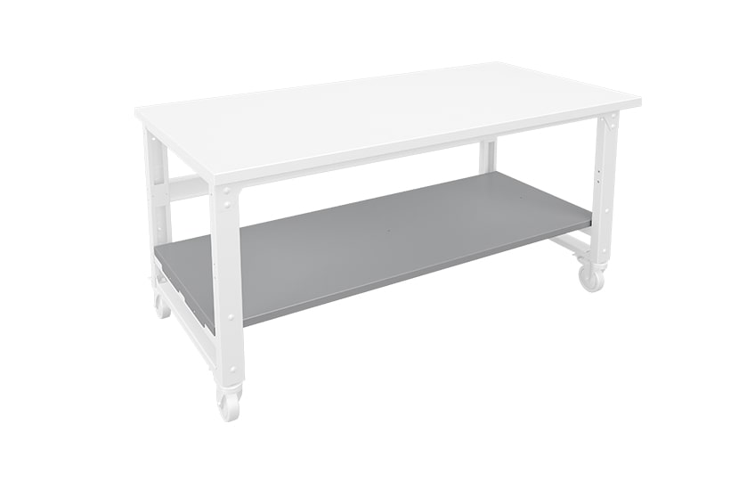 Under Work Surface Full Depth Shelf for Four Post Workstations - BOSTONtec