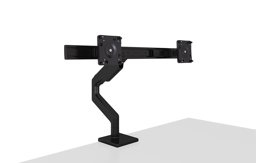 Surface Mount Articulating Adjustable Height Dual Monitor Arm - BOSTONtec